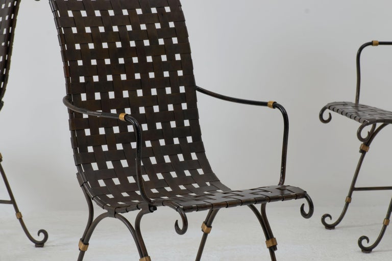 6 x Wrought Iron Chairs For Sale at 1stDibs