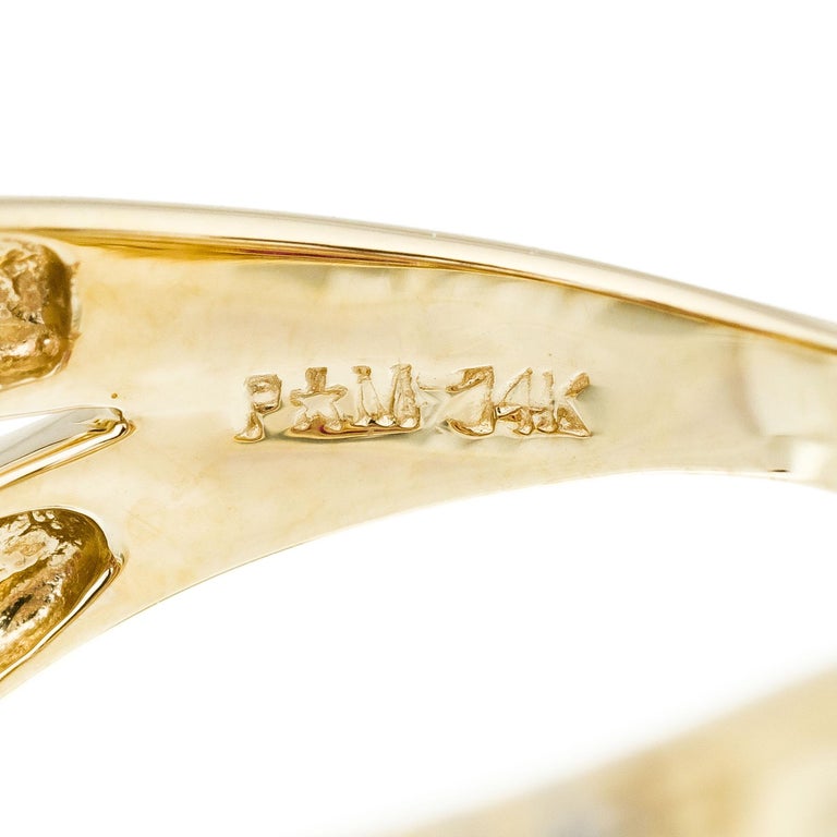 .60 Carat Ruby Diamond Yellow Criss-Cross Gold Band Ring at 1stDibs