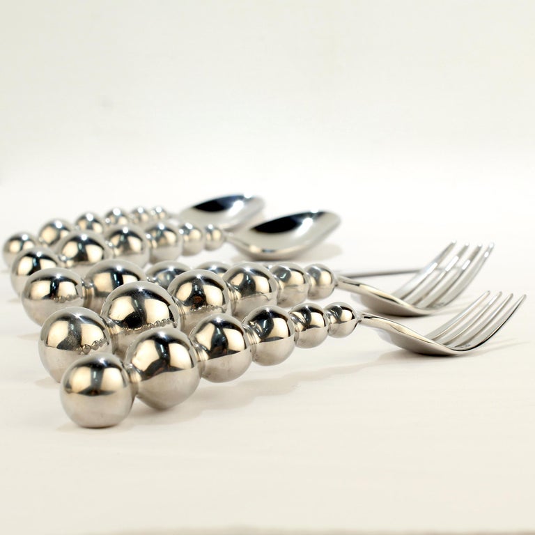60 Pc Space Age Galaxy Pattern Stainless Steel Flatware Set by ...