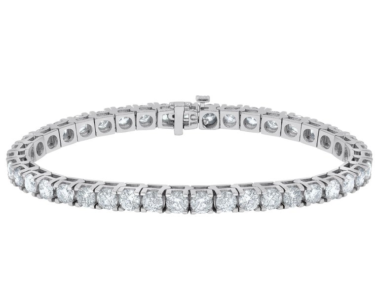 600 Carat Diamond Tennis Bracelet In White Gold For Sale At 1stdibs