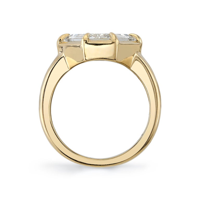 Handcrafted Odette Hexagonal Step Cut Diamond Ring by Single Stone at ...