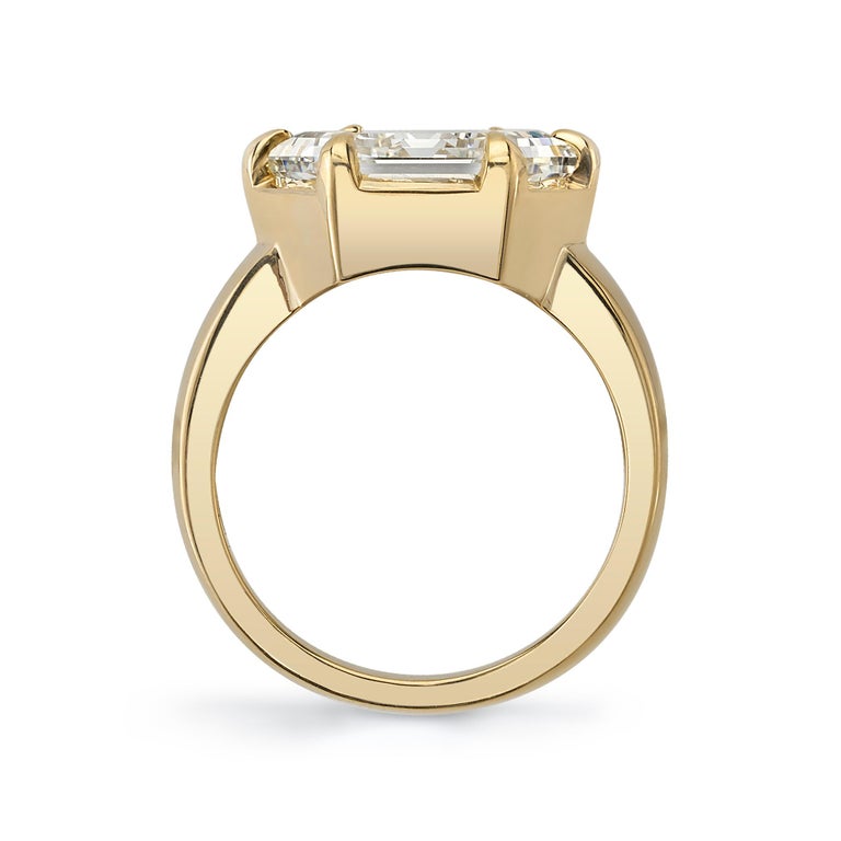 Handcrafted Odette Hexagonal Step Cut Diamond Ring by Single Stone at ...