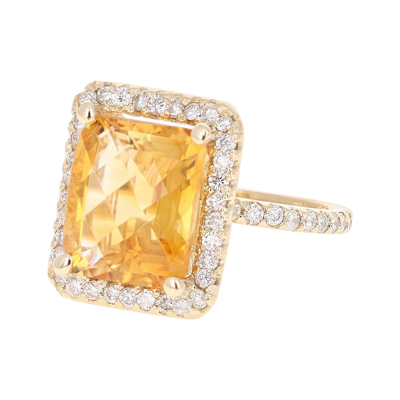 4.12 Carat Apatite Diamond 14 Karat White Gold Engagement Ring For Sale ...