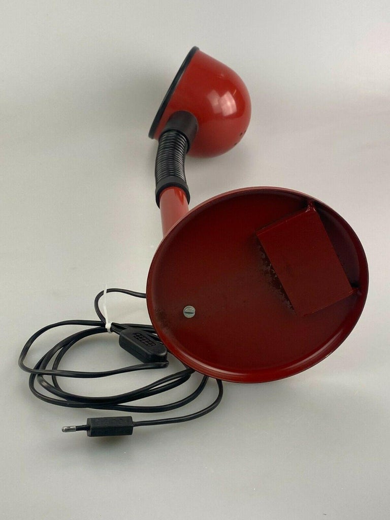 60s 70s Ball Lamp Lamp Light Red Table Lamp Space Age Design 60s 70s ...