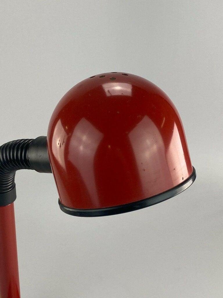 60s 70s Ball Lamp Lamp Light Red Table Lamp Space Age Design 60s 70s ...