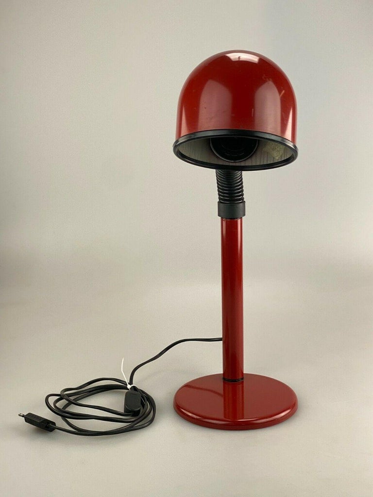 60s 70s Ball Lamp Lamp Light Red Table Lamp Space Age Design 60s 70s ...