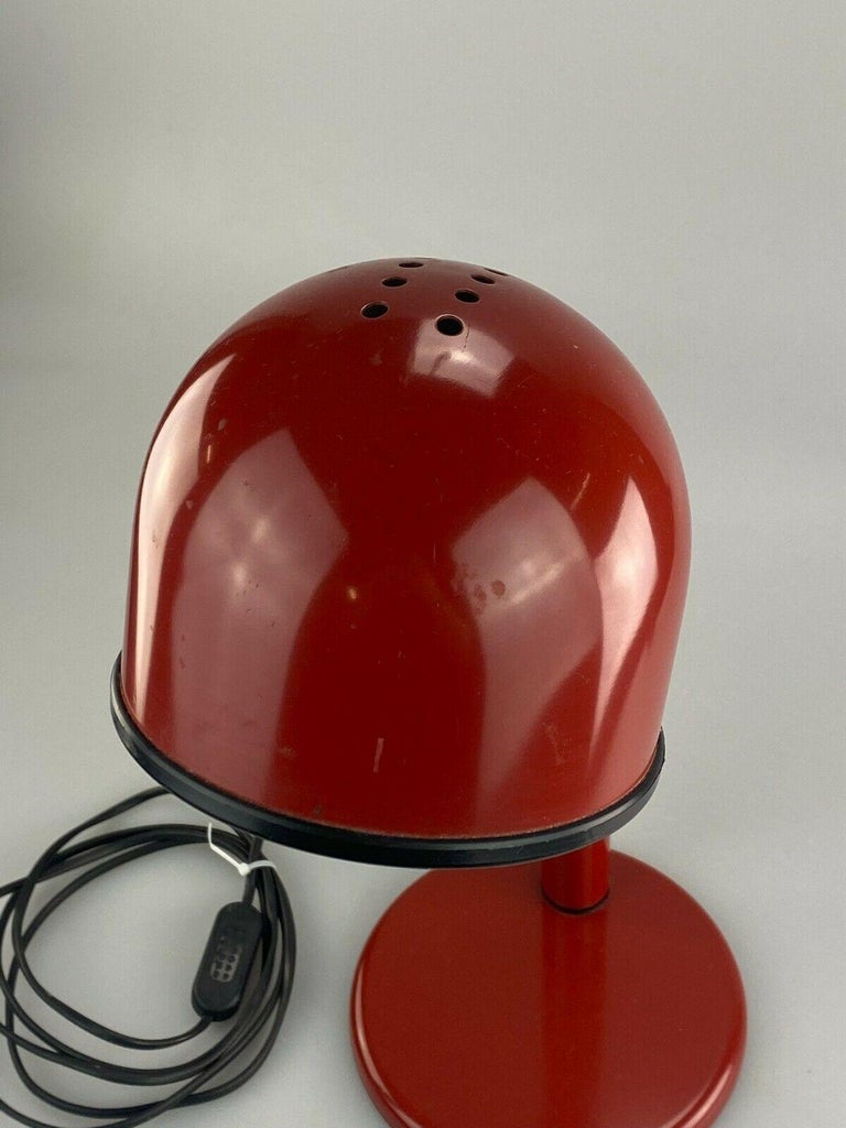 60s 70s Ball Lamp Lamp Light Red Table Lamp Space Age Design 60s 70s ...