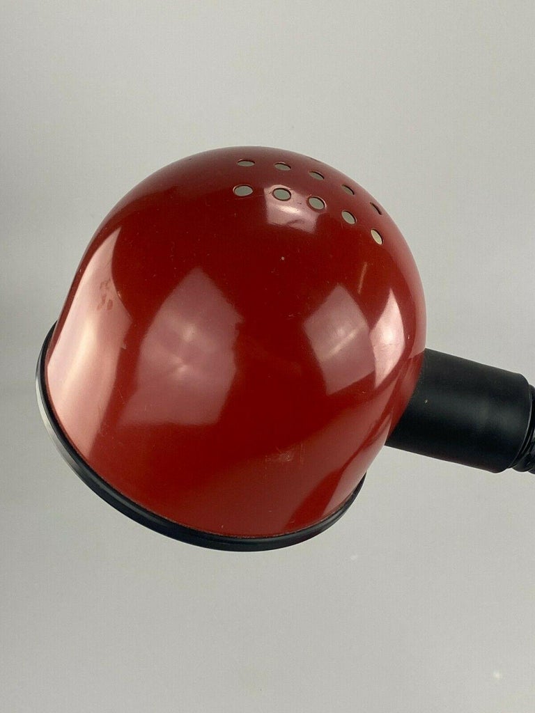 60s 70s Ball Lamp Lamp Light Red Table Lamp Space Age Design 60s 70s ...