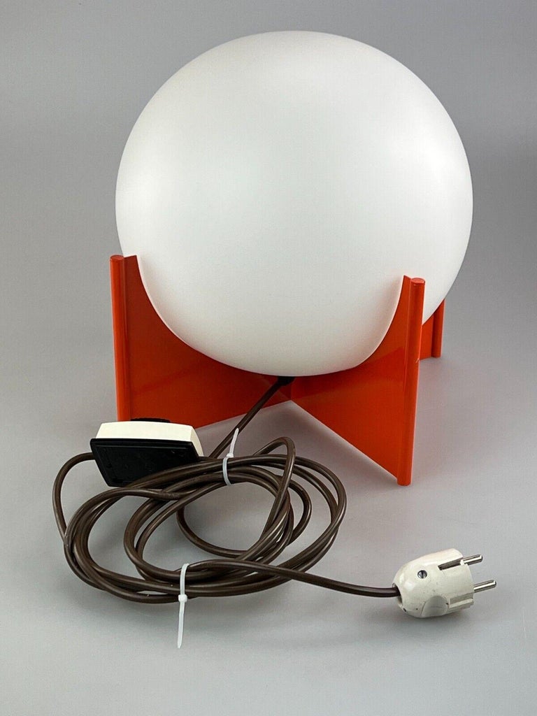 60s 70s Ball Lamp Lamp Light Table Lamp Space Age Design Glass Metal ...