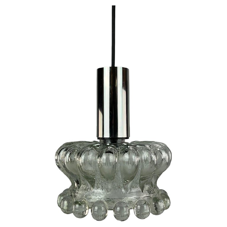 60s 70s Ceiling Lamp Hanging Lamp Glass Bubble Mid Century Space Age ...