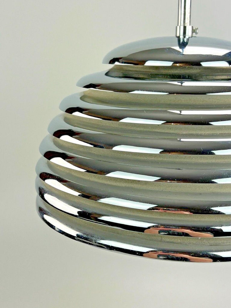 60s 70s Ceiling Lamp Staff Lights Kazuo Motozawa Saturno Chrome Design ...