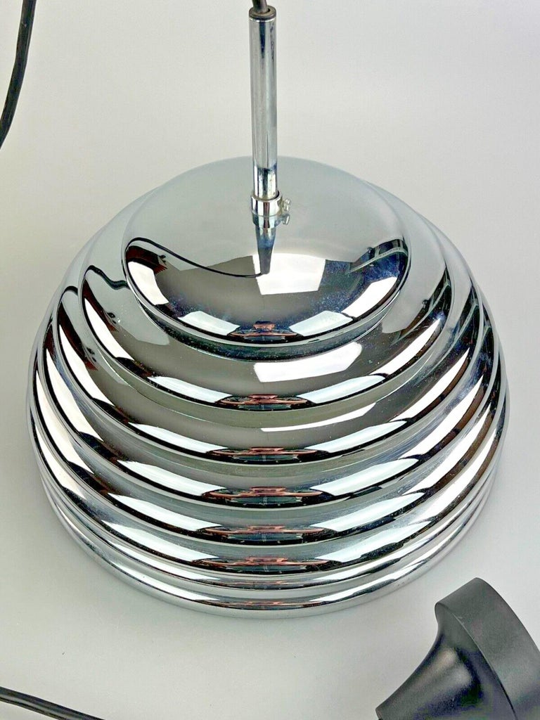 60s 70s Ceiling Lamp Staff Lights Kazuo Motozawa Saturno Chrome Design ...