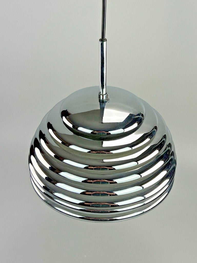 60s 70s Ceiling Lamp Staff Lights Kazuo Motozawa Saturno Chrome Design ...
