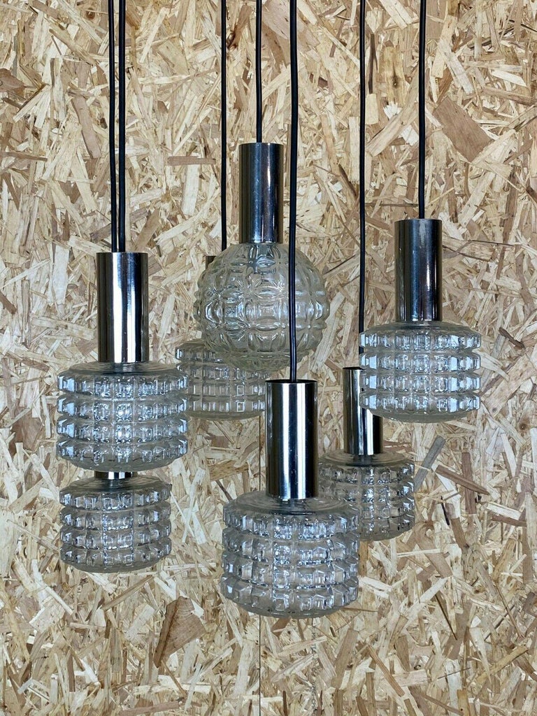 60s 70s Ceiling Light Hanging Lamp Cascade Lamp Glass Space Age Design ...