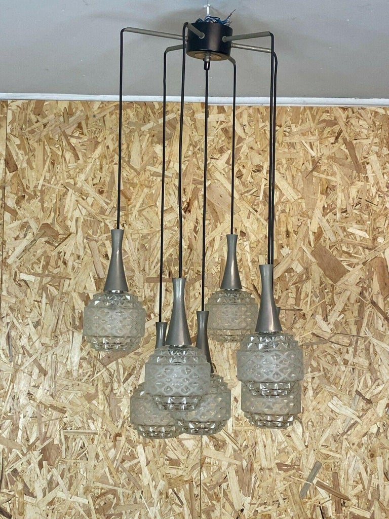 60s 70s Ceiling Light Hanging Lamp Cascade Lamp Glass Space Age Design ...