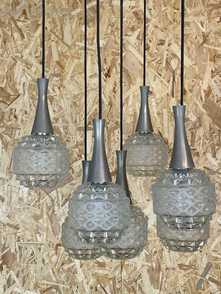60s 70s Ceiling Light Hanging Lamp Cascade Lamp Glass Space Age Design ...