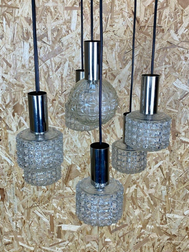 60s 70s Ceiling Light Hanging Lamp Cascade Lamp Glass Space Age Design ...