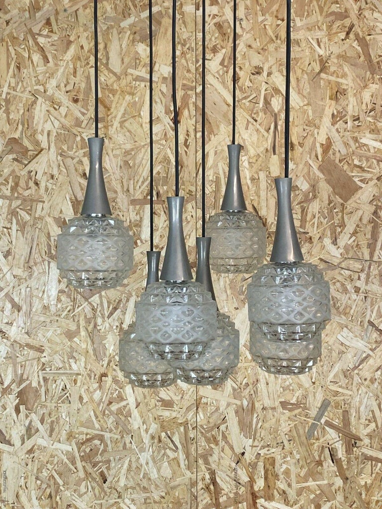 60s 70s Ceiling Light Hanging Lamp Cascade Lamp Glass Space Age Design ...