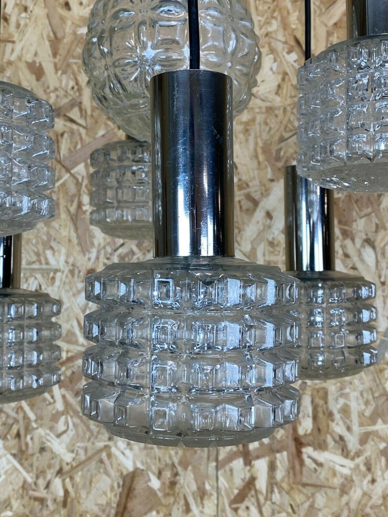 60s 70s Ceiling Light Hanging Lamp Cascade Lamp Glass Space Age Design ...