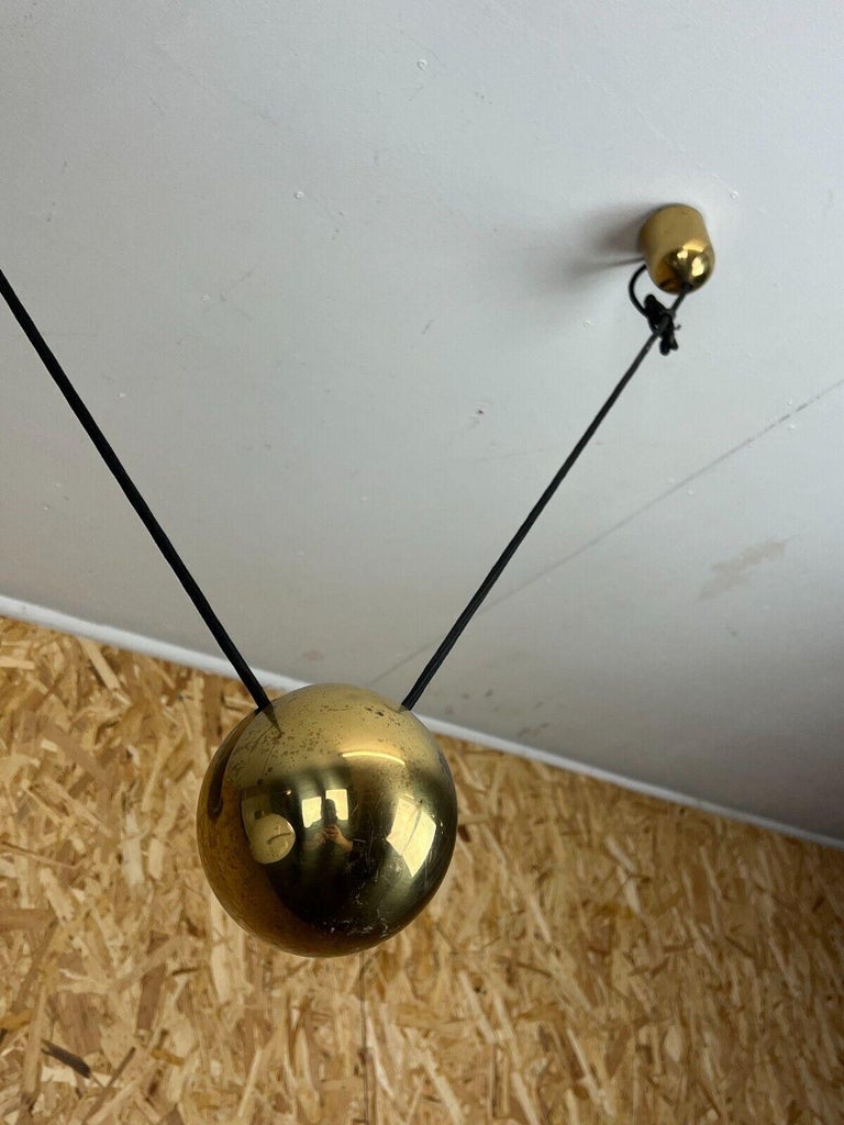 60s 70s Lamp Ceiling Lamp Hanging Lamp Florian Schulz Brass White ...