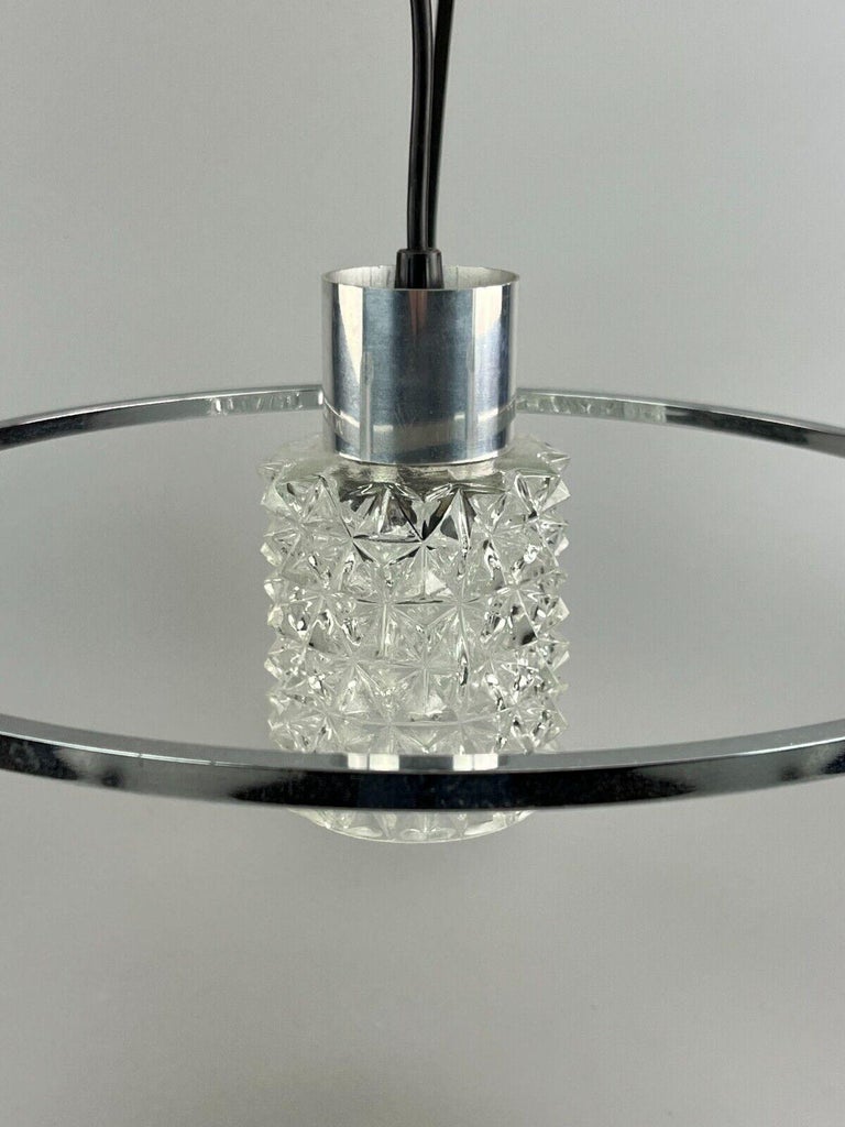 60s 70s Lamp Fixture Ceiling Lamp Chandelier Glass Chrome Space Age For ...