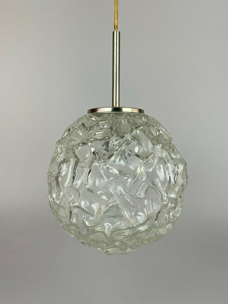 60s 70s Lamp Light Ceiling Lamp Hanging Lamp Hillebrand Glass Space Age ...
