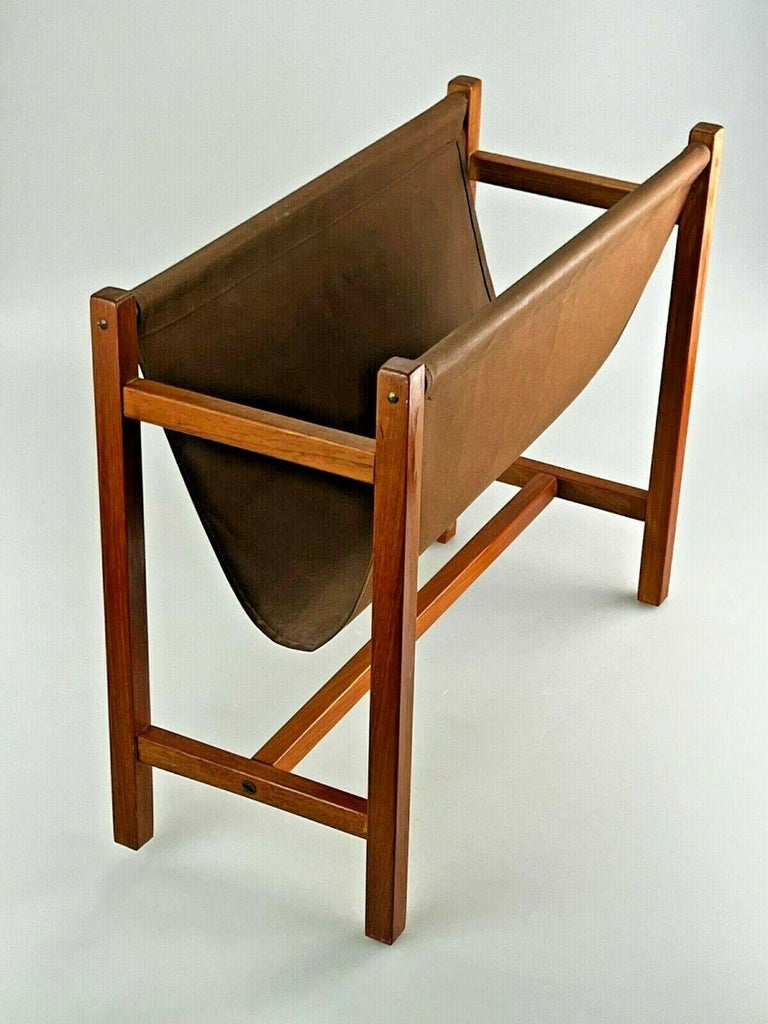 60s 70s Newspaper Holder Newspaper Rack Teak Mid Century Design For ...