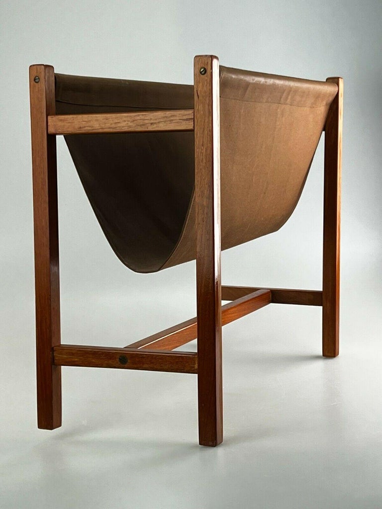 60s 70s Newspaper Holder Newspaper Rack Teak Mid Century Design For ...