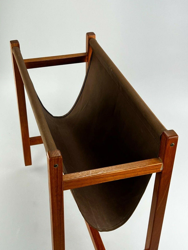 60s 70s Newspaper Holder Newspaper Rack Teak Mid Century Design For ...