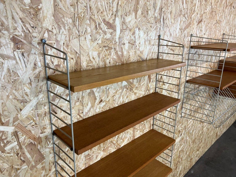 60's 70's oak string shelf module by Kajsa and Nils "Nisse" Strinning ...