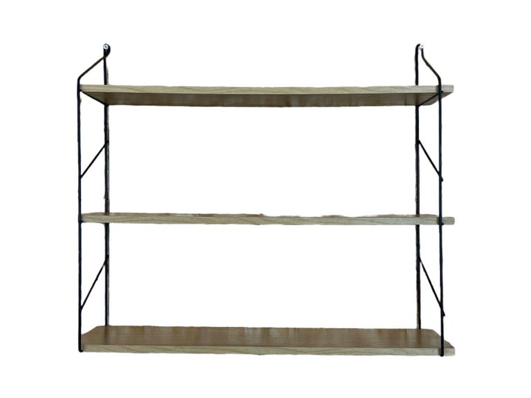 60s 70s Oak String Shelf Wall Shelf String Shelf Danish Design, Denmark ...