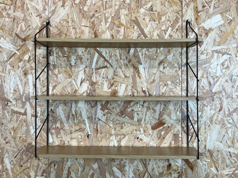 60s 70s Oak String Shelf Wall Shelf String Shelf Danish Design, Denmark ...