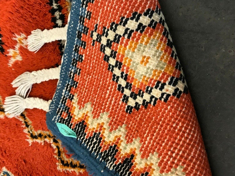 60s 70s Runner Rug Carpet Rug Space Age Flower Power Design For Sale at ...