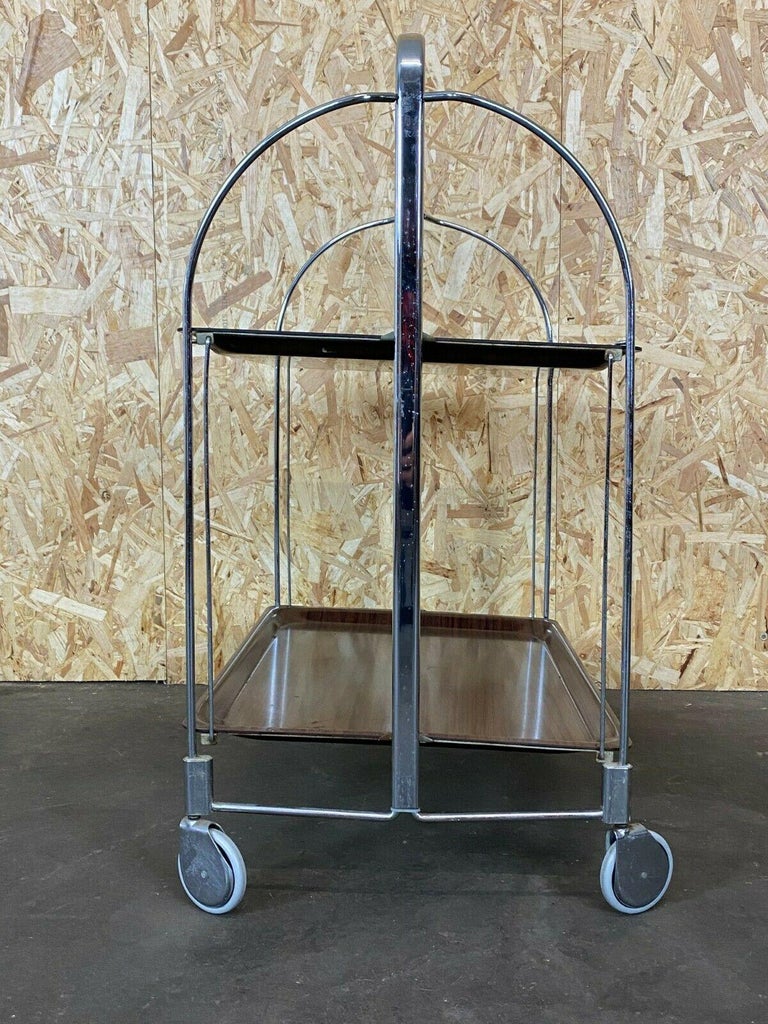 60s 70s Serving Trolley Dinett Side Table Space Age Brown Design For ...