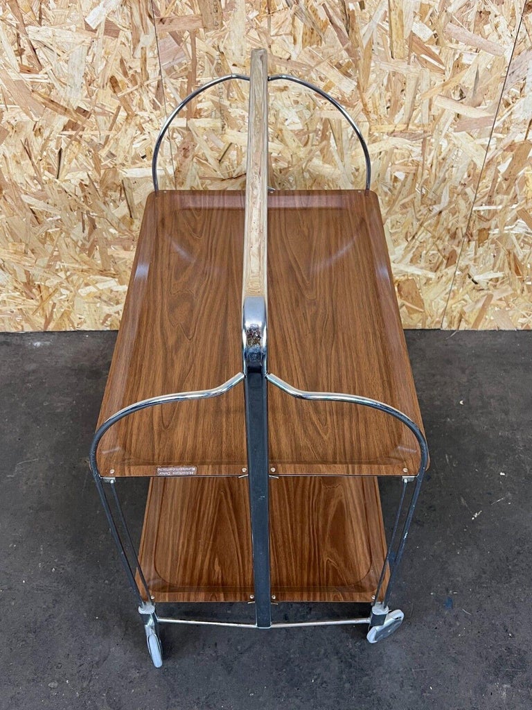 60s 70s Serving Trolley Dinett Side Table Space Age Brown Design For ...