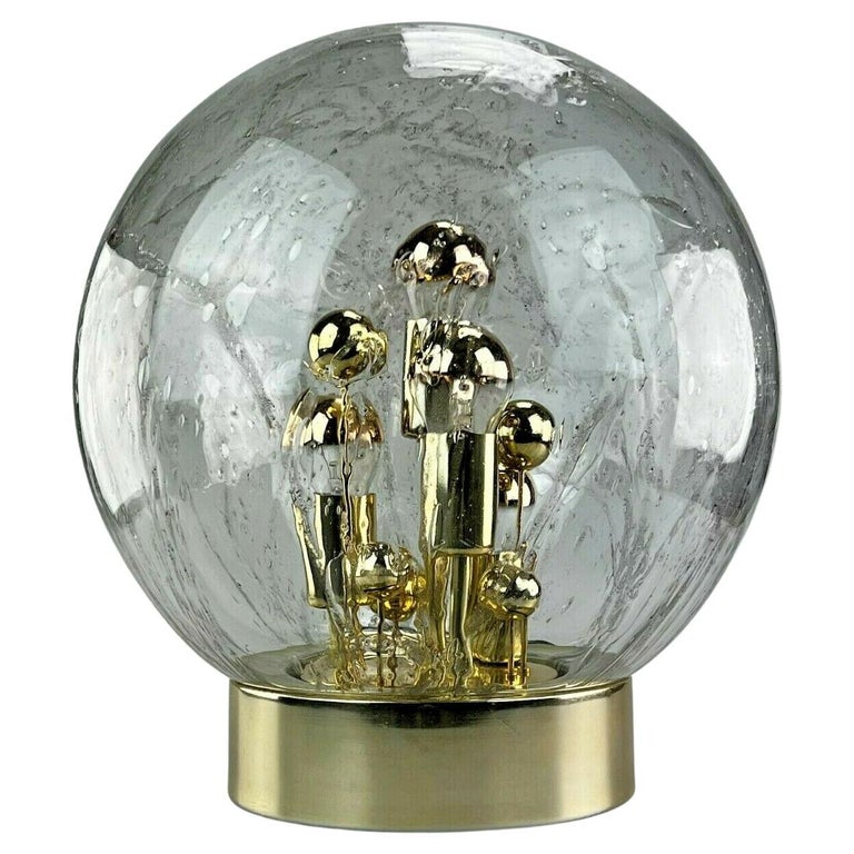 60s 70s Table Lamp Ball Lamp Doria "Big Ball" Glass Space Age Design ...