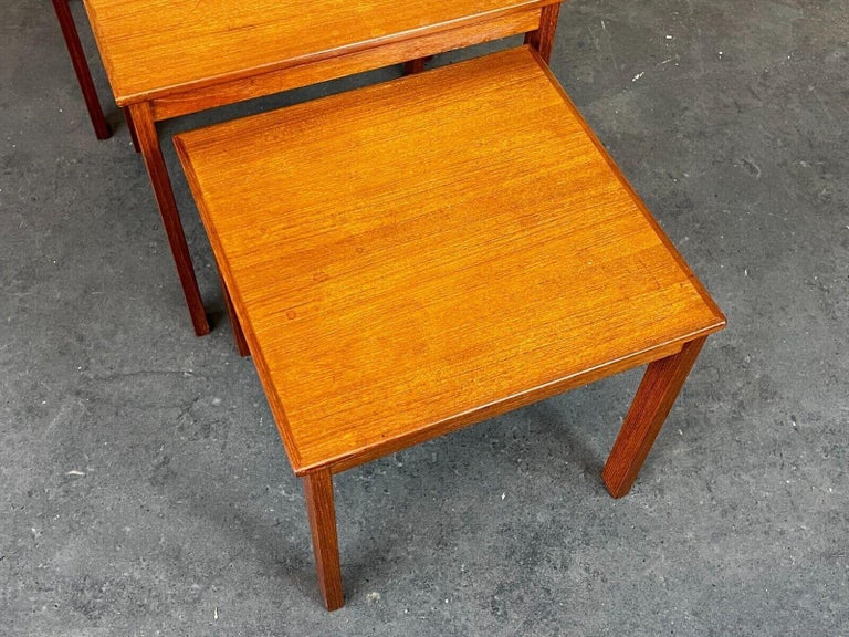 60s 70s Teak Nesting Tables Side Tables Danish Modern 60s For Sale at ...