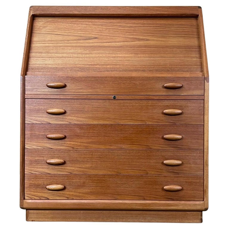 Secrétaire moderne danois en teck des années 60 et 70, Dyrlund Design ...