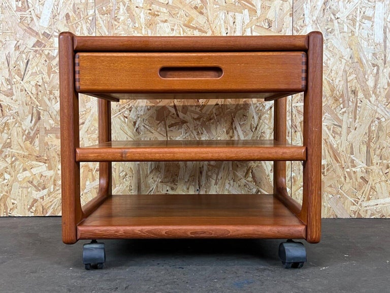 60s 70s Teak Side Table with Drawer Table Danish Modern Design For Sale ...