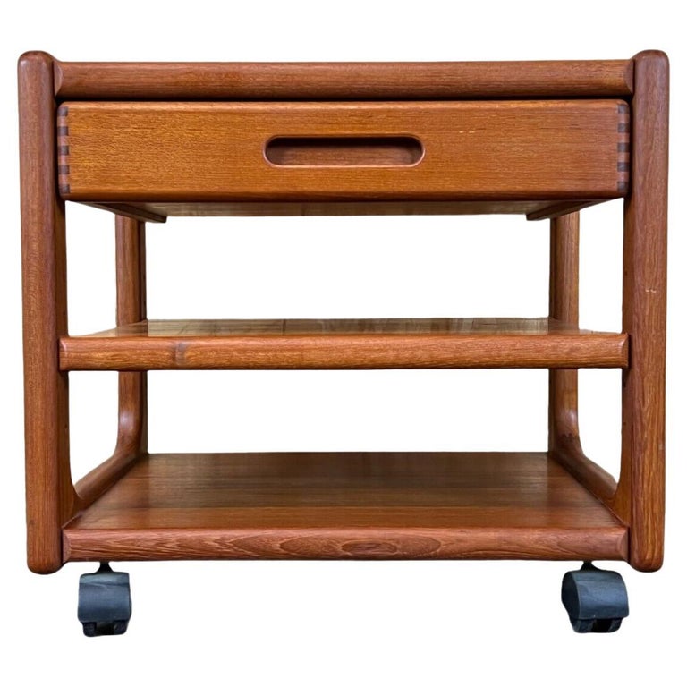 60s 70s Teak Side Table with Drawer Table Danish Modern Design For Sale ...