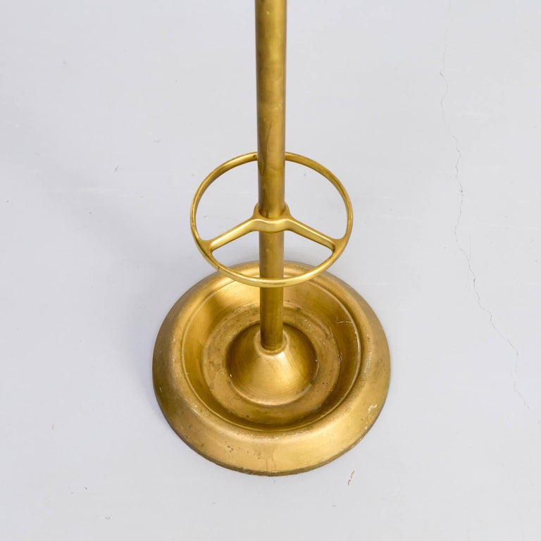 1960s Beautiful Brass Round and Freestanding Coat Rack, Rotatable Top ...