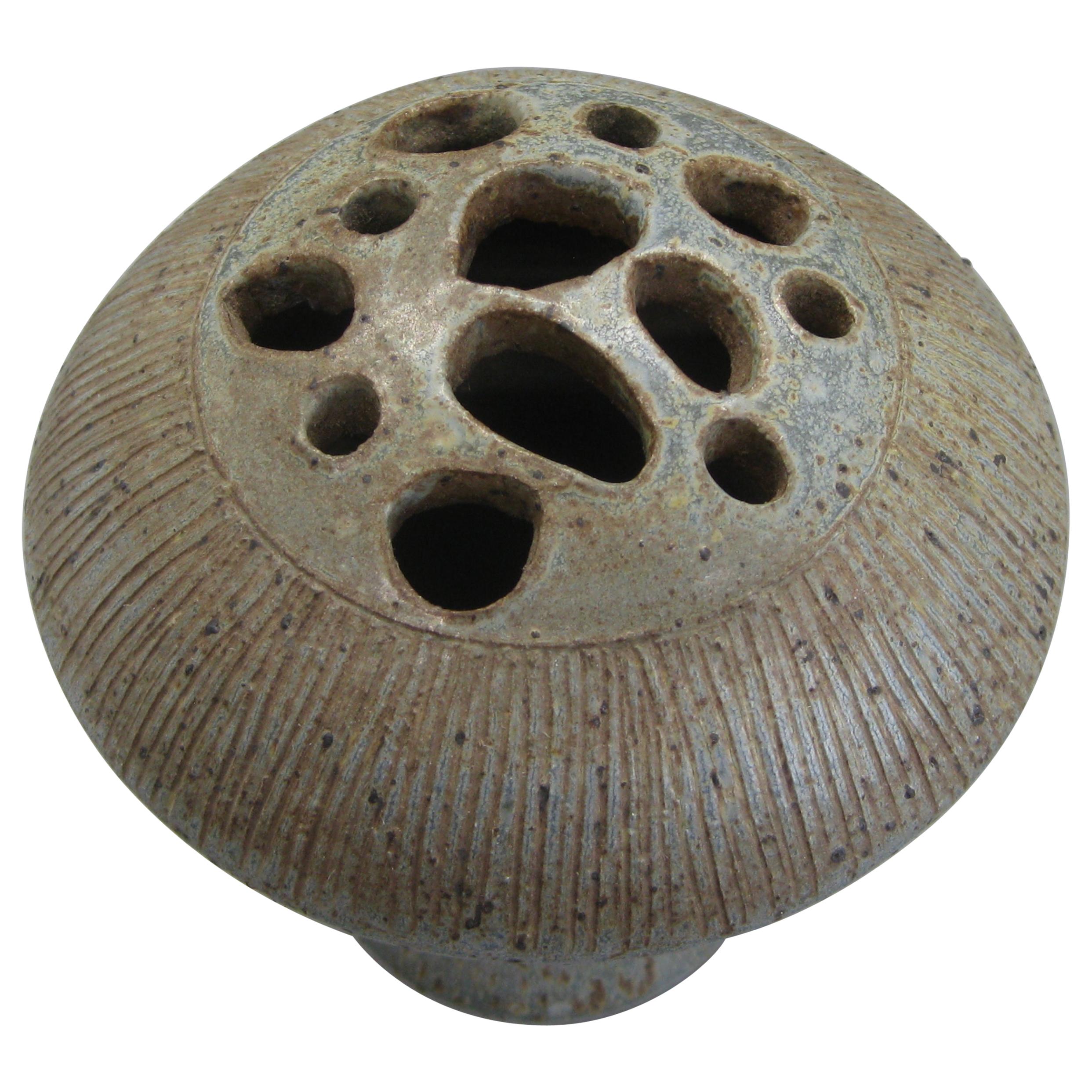 Ed Cromley California Studio Art Pottery Sgraffito Organic Weed Vase ...