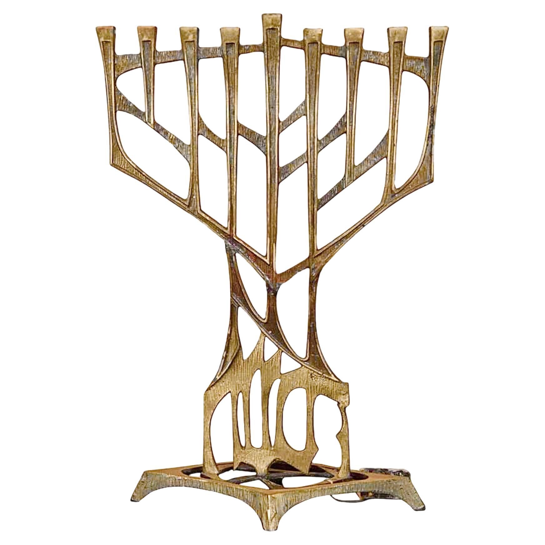 Vintage Wooden Mid Century Danish Modern Teak Kinetic Hanukkah Menorah ...