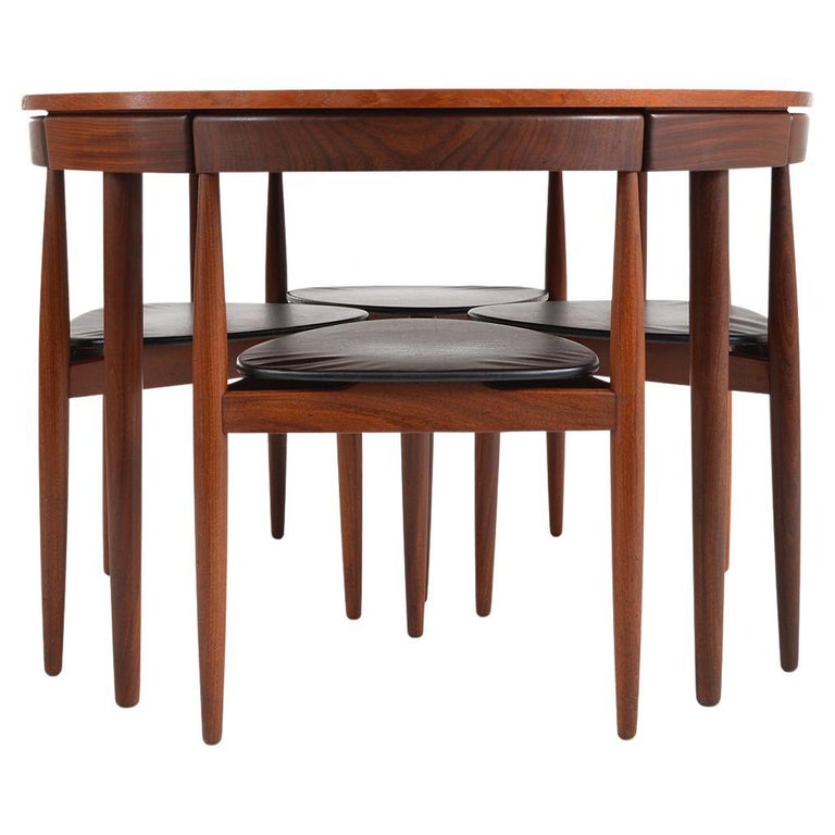 60s Midcentury Modern Danish Teak Frem Rojle ‘Roundette’ Dining Suite ...
