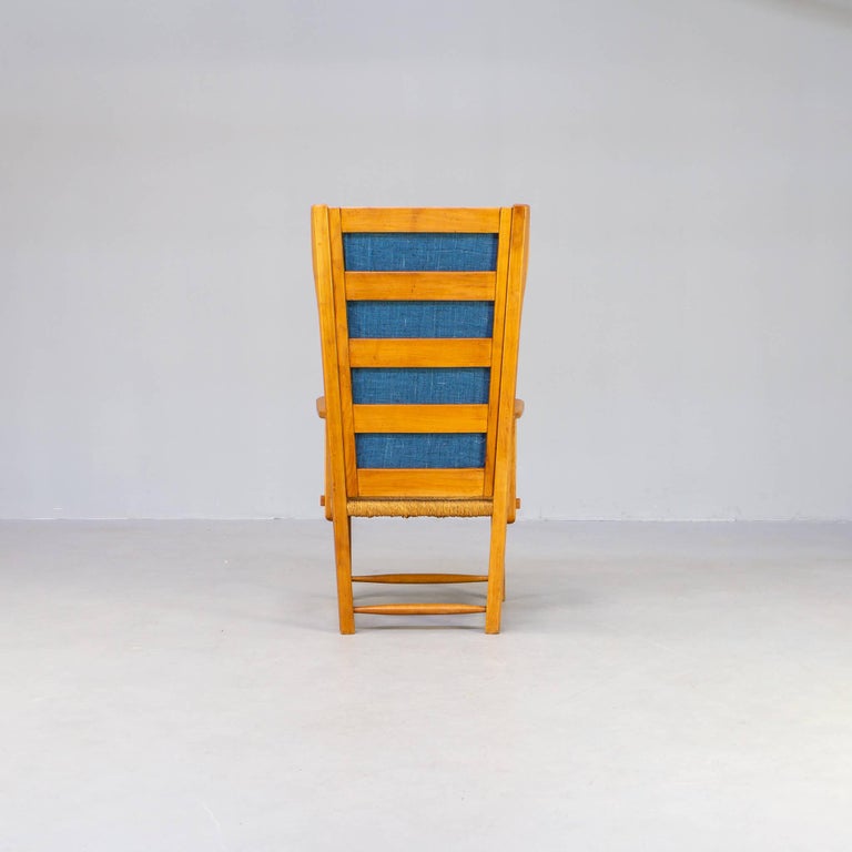 60s Orkney Oak Wooden and Wicker Chair For Sale at 1stDibs