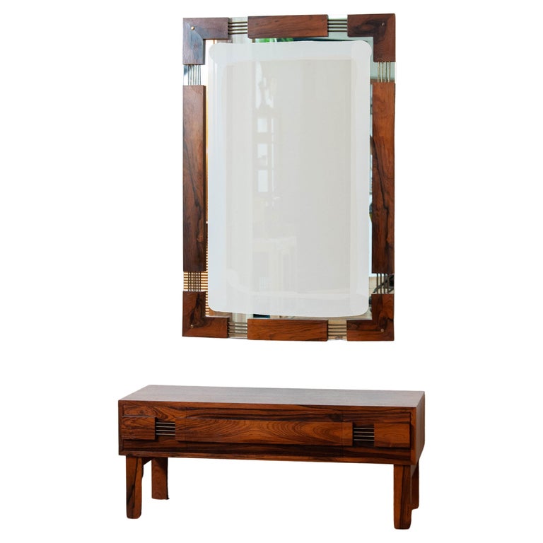 60s Scandinavian Brutalist Mid Century Hallway Chest in Palisander by ...