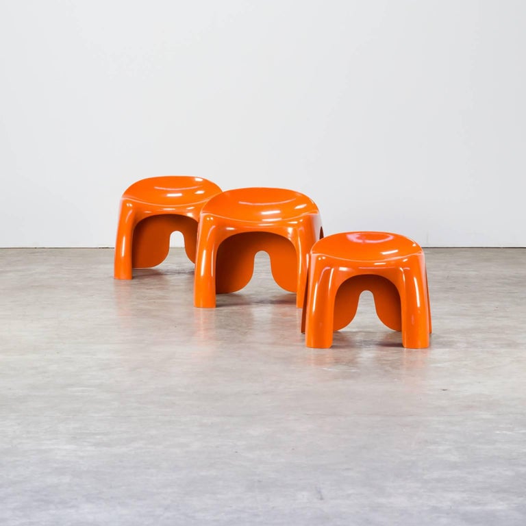 1960s Stacy Dukes ‘Efebo’ Stool for Artemide Set of Three For Sale at ...