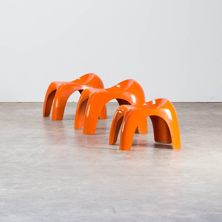 1960s Stacy Dukes ‘Efebo’ Stool for Artemide Set of Three For Sale at ...