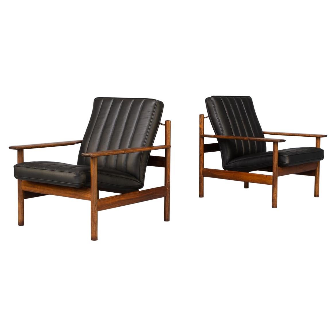 Rare Lounge Chair in Rosewood and Leather by Sven Ivar Dysthe for Dokka ...
