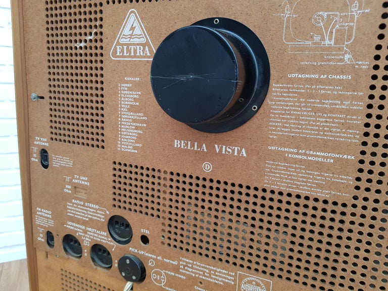 60s, vintage Danish cabinet-TV, gramophone, radio, Eltra Bella Vista ...